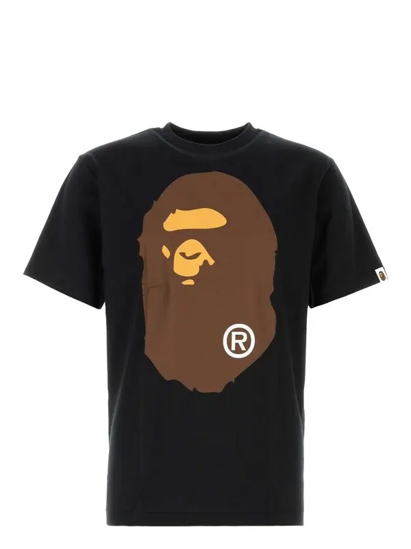 A BATHING APE Cotton Big Ape Head T-shirt - Black