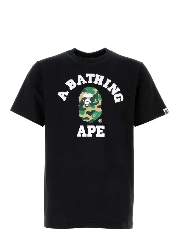 A BATHING APE Style Slate Cotton Abc Camo Collage T-shirt - Black