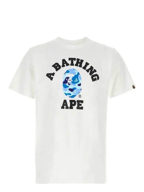 A BATHING APE Abc Camo Collage Cotton T-shirt - White