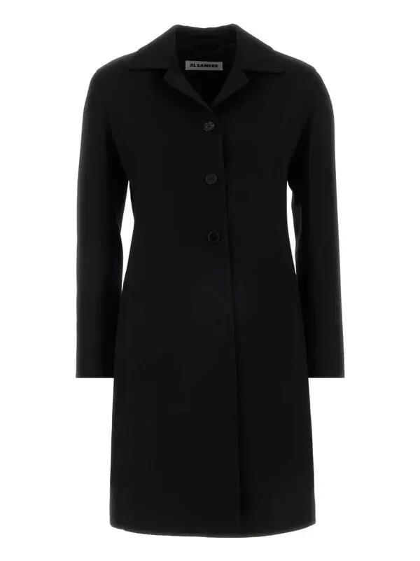 JIL SANDER Tailored Twill Wool Jacket - Black