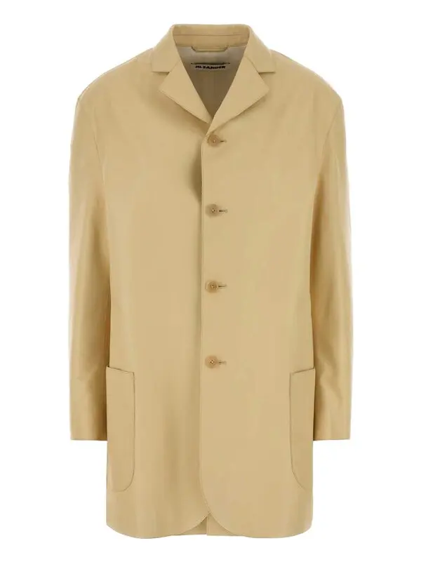 JIL SANDER Leather Blazer - Yellow