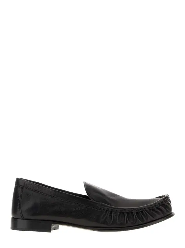 Miu Miu Bovine Leather Loafers - Black