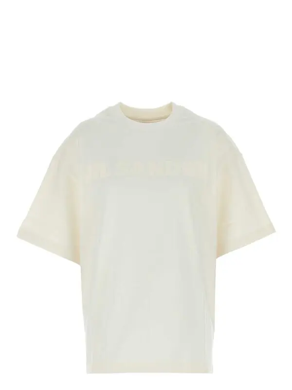 JIL SANDER 100% Cotton Essential T-shirt - White