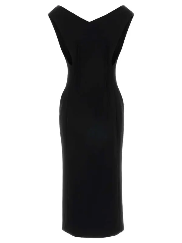 JIL SANDER Crepe Mini Dress - Black