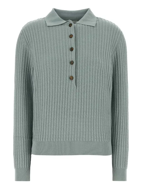 BLAZE Silk Blend Polo Shirt - Silver