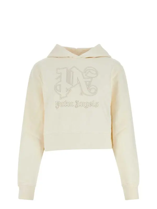 Palm Angels 100% Cotton Sweatshirt - White