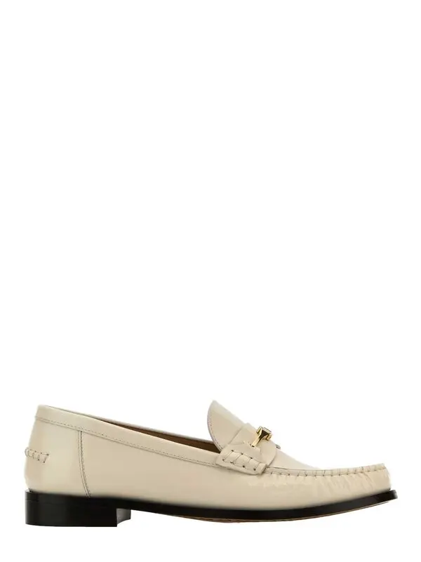 FERRAGAMO Calf Leather Harry Loafers With Horsebit Detail - White