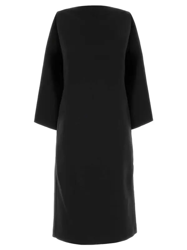 JIL SANDER Silk-blend Midi Dress - Black