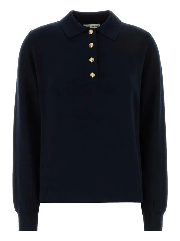 BLAZE Wool-cashmere Highland Polo Shirt - Blue