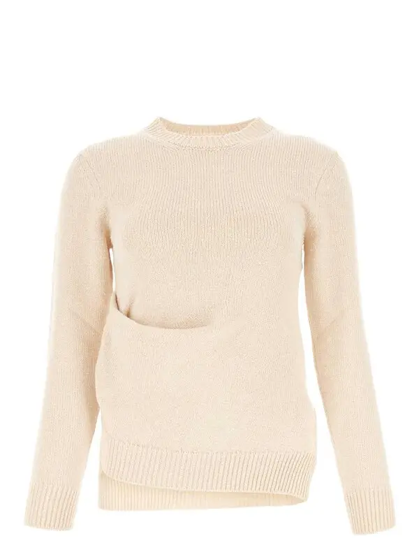 JIL SANDER Cotton Blend Sweater - White