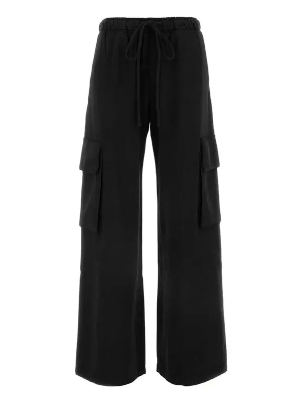 Palm Angels Cotton Cargo Joggers - Black