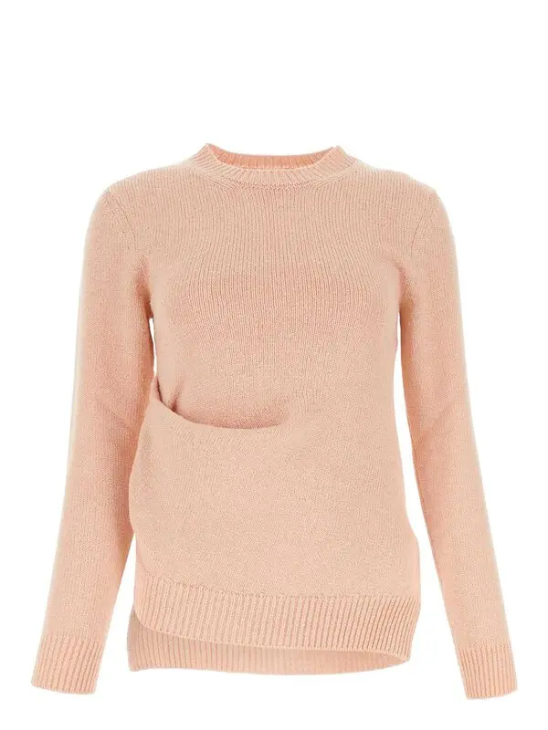 JIL SANDER Ribbed Cotton-blend Sweater - Pink