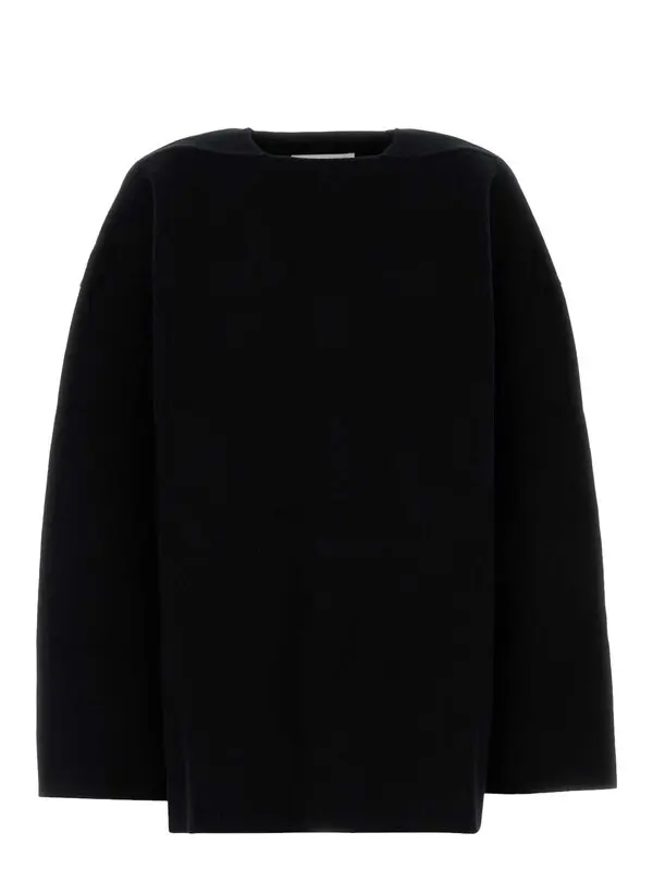 JIL SANDER Oversized Wool-blend Sweater - Black