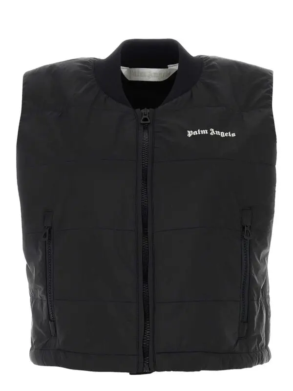Palm Angels Padded Nylon Vest - Black