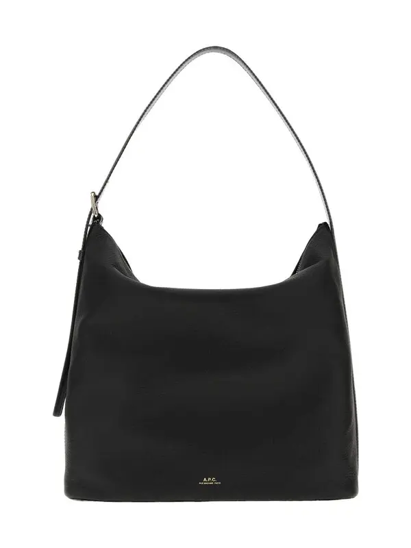 A.p.c. Vera Leather Shoulder Handbag - Black