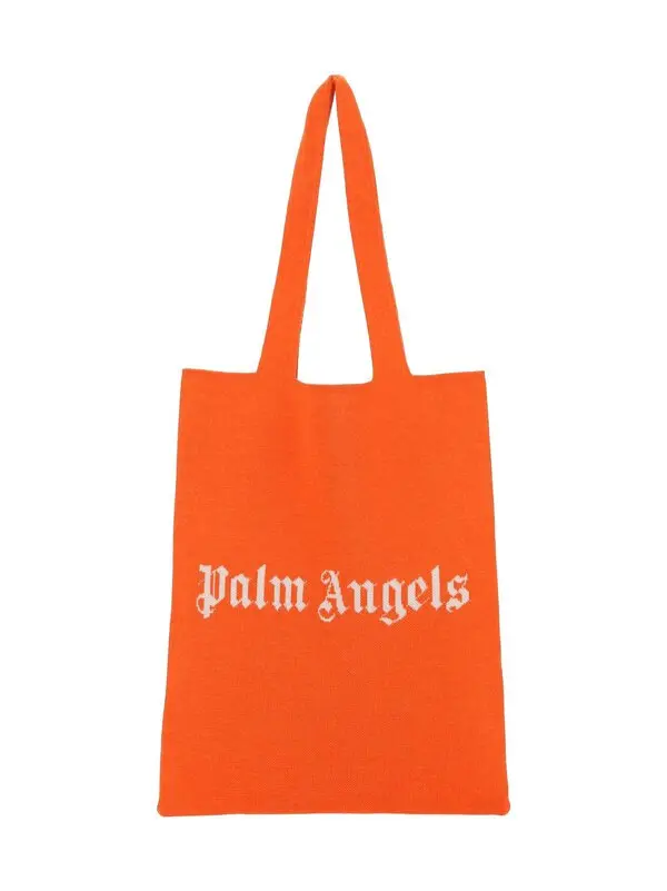 Palm Angels No-remove Brand. 32 Cm X 40 Cm Wool Blend Shopping Handbag - Orange