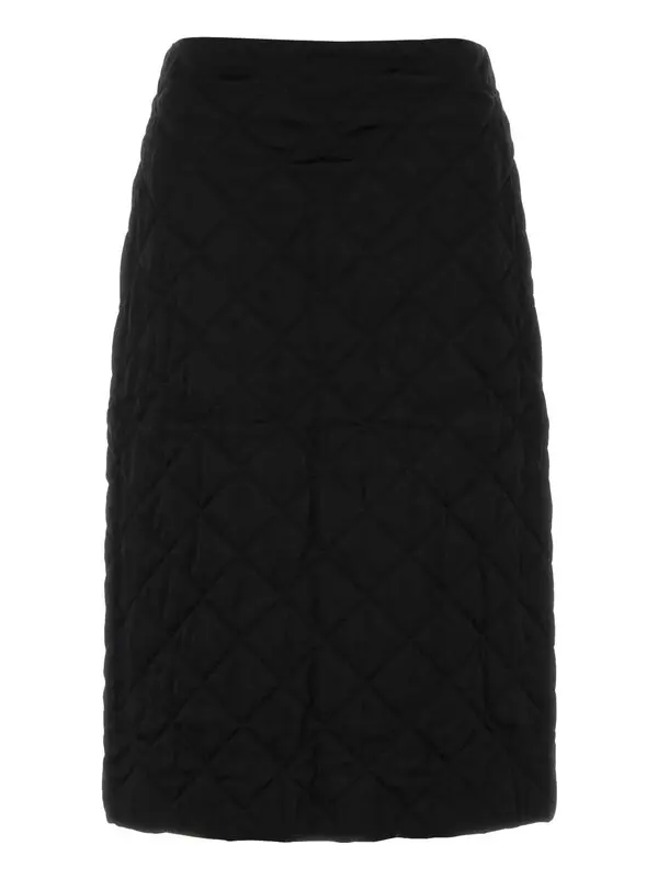 JIL SANDER Quilted Midi Skirt - Black