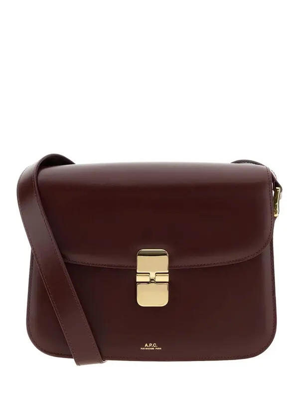A.p.c. Leather Crossbody Bag - Purple