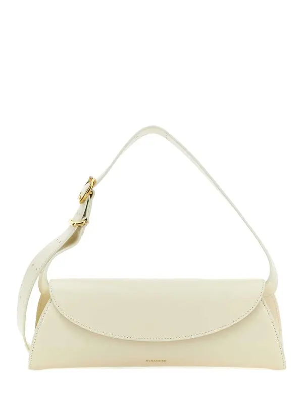 JIL SANDER Cannolo Small Leather Shoulder Handbag - White