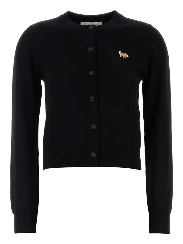 Maison Kitsuné Wool Cardigan - Black