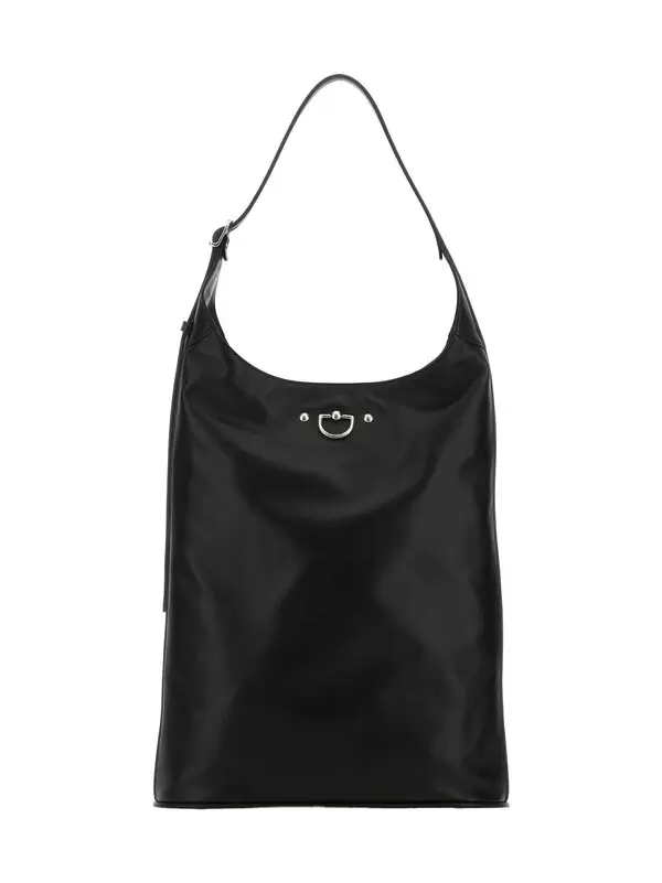DURAZZI MILANO Lamb Nappa Cavalry Shoulder Handbag - Black