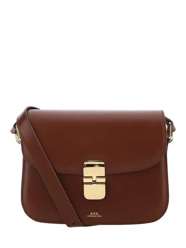 A.p.c. Leather Grace Crossbody Handbag - Brown