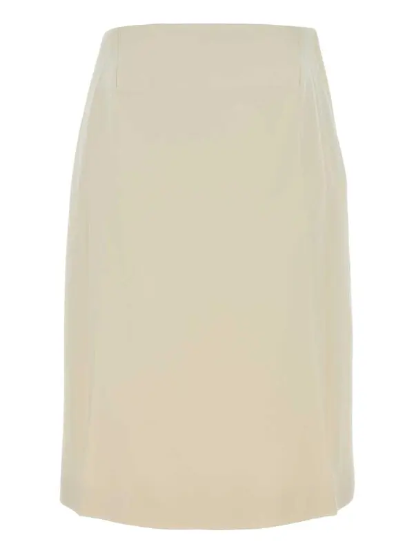 JIL SANDER Crepe Skirt - White