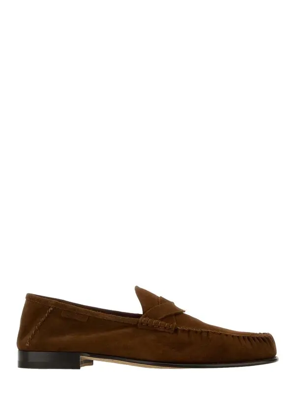 TOM FORD Suede Loafers With Leather And Rubber Sole - Brown