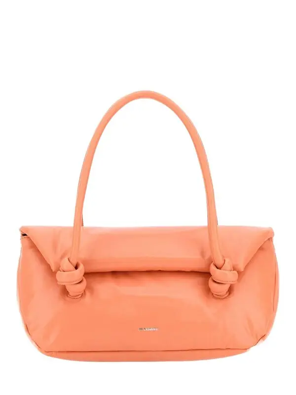 JIL SANDER Mini Leather Handbag With Knotted Handle - Orange