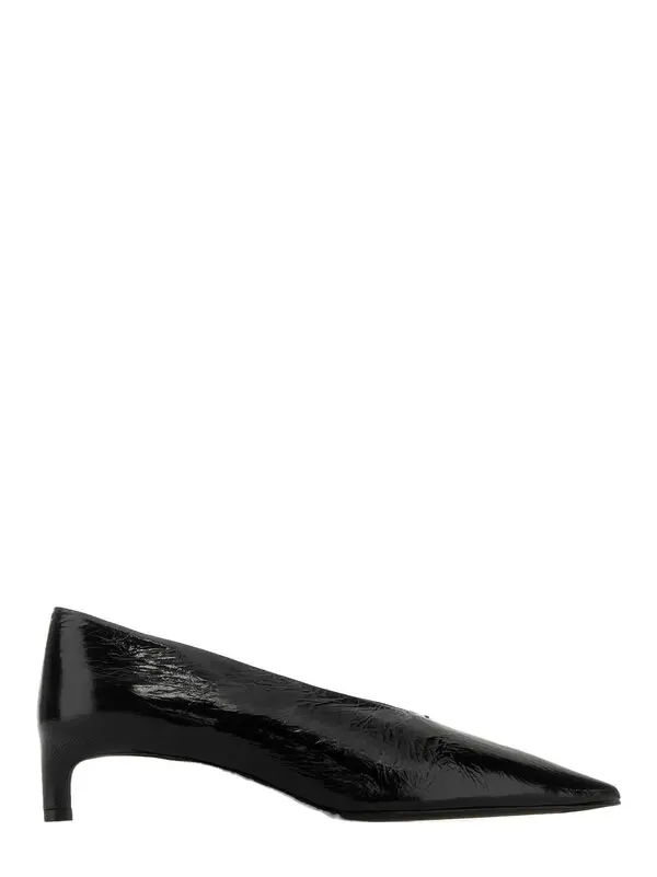 JIL SANDER Leather Pumps With 4 Cm Heel - Black