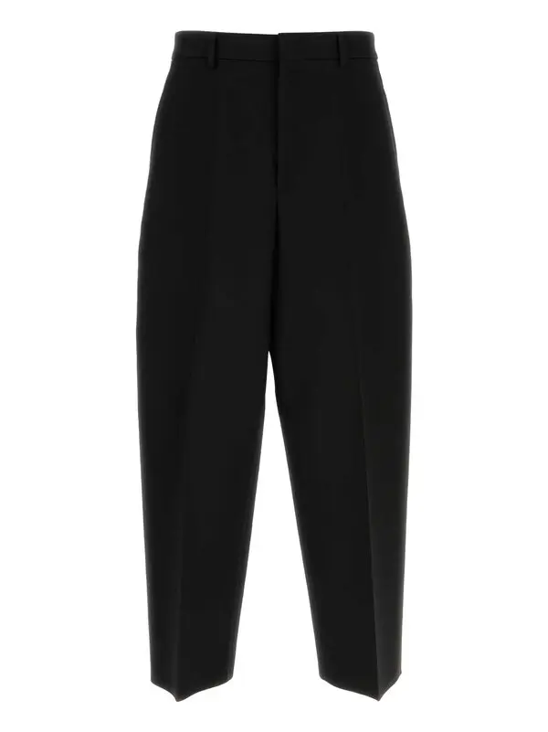 Valentino Garavani Wool Blend Tailored Pants - Black
