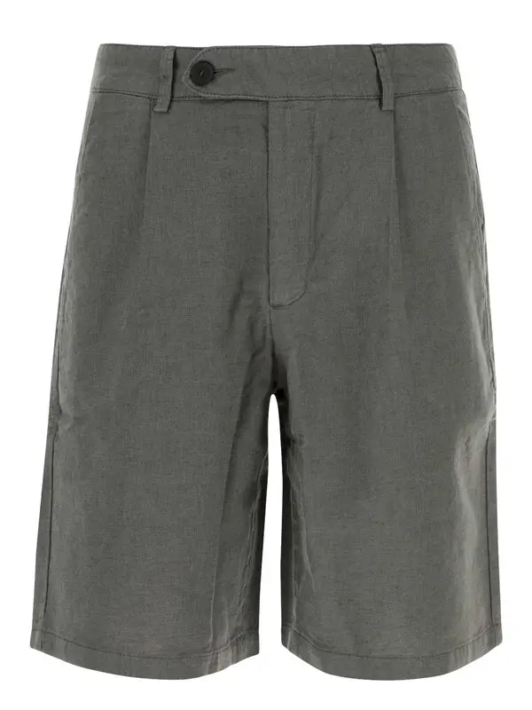 Gimaguas Linen-blend Tailored Bermuda Shorts - Grey