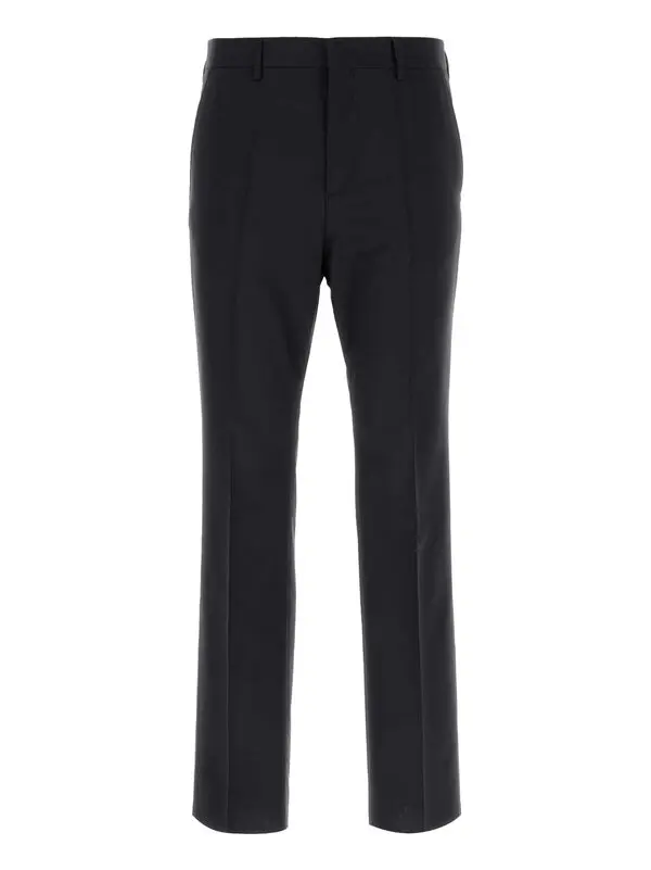 Valentino Garavani Tailored Virgin Wool And Mohair Blend Trousers - Blue