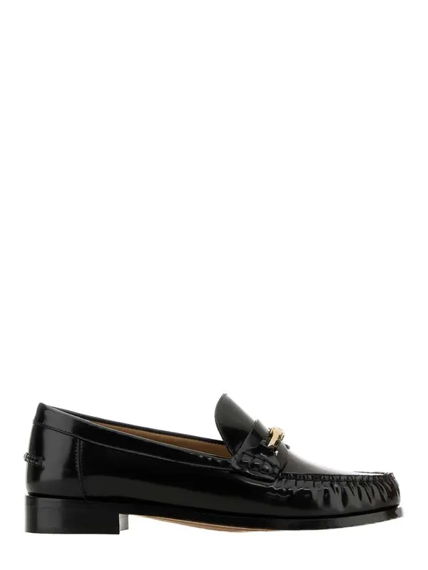 FERRAGAMO Harry Leather Loafers - Black