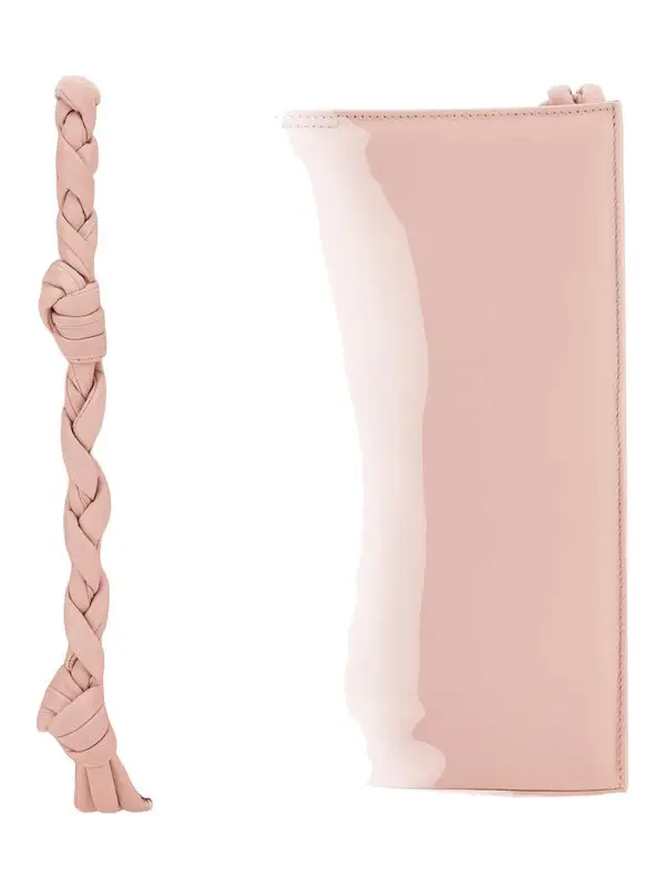 JIL SANDER Tangle Leather Shoulder Bag - Pink