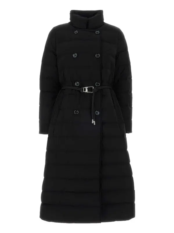 MOORER Raely Quilted Down Jacket With Belt - Black