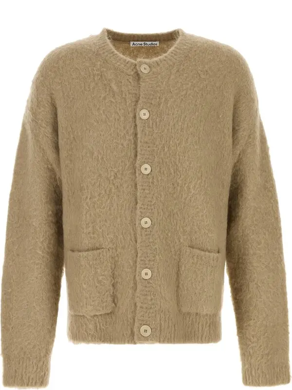 Acne Studios Mohair & Wool Knit Vest - Darkbeige