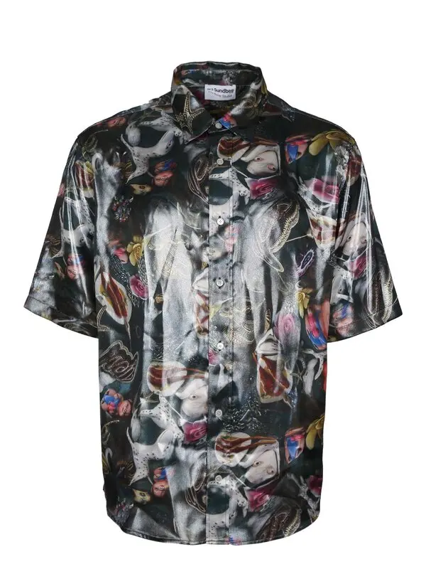 Acne Studios Graphic Shirt - Blackmulticolor