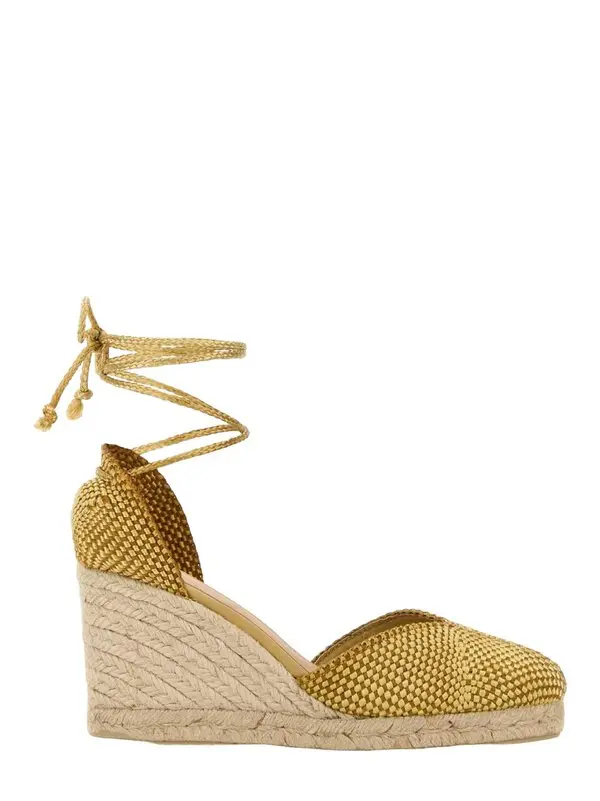CastaÑer Cora Wedge Espadrilles With Ovine Leather Lining And Tie Fastening - Multicoloured