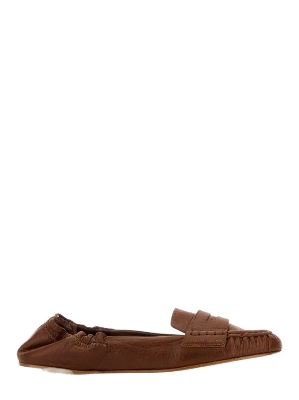 Dsquared2 Leather Loafers - Camel