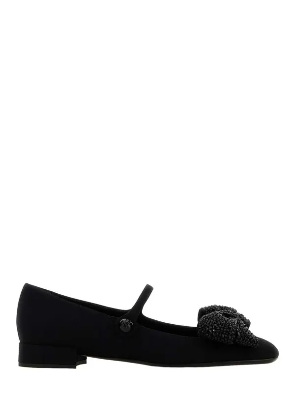 Valentino Garavani Embellished Ballerina Flats - Black