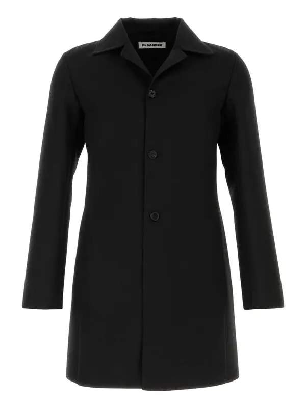 JIL SANDER Wool-blend Jacket With Acetate-silk Lining - Black