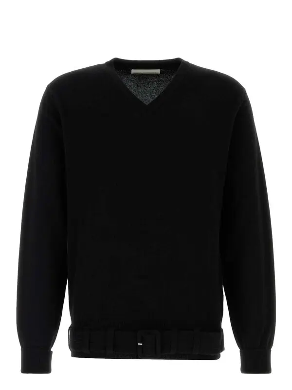 Random Identities Merino Wool & Cashmere Knit Sweater - Black