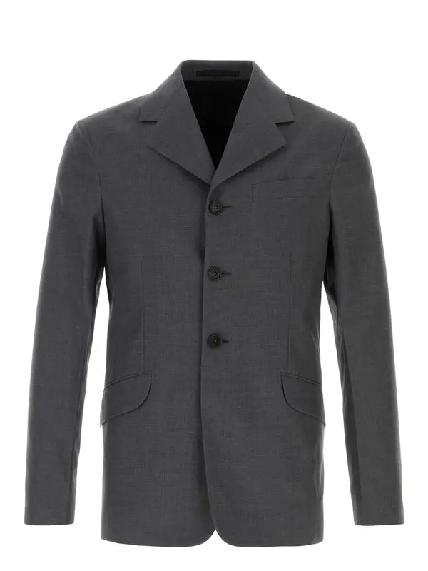 JIL SANDER Graphite Wool Blazer - Grey
