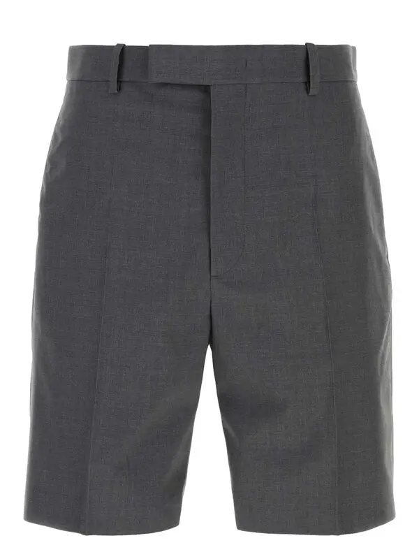 JIL SANDER Tailored Virgin Wool Bermuda Shorts - Grey