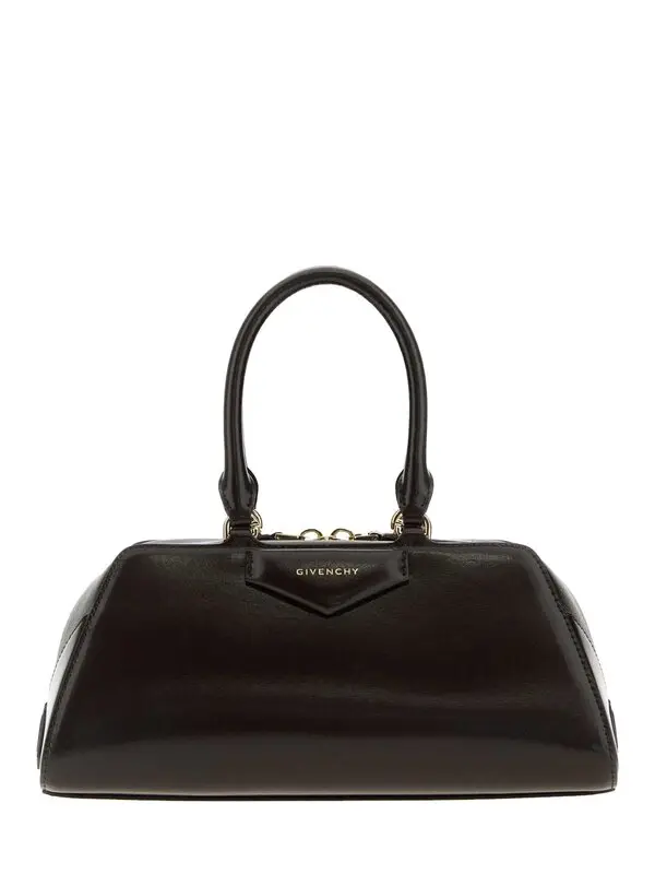 Givenchy Chocolate Leather Mini Antigona Handbag - Brown