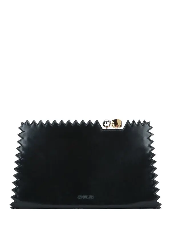 Jacquemus Spiked Edge Clutch Bag - Black
