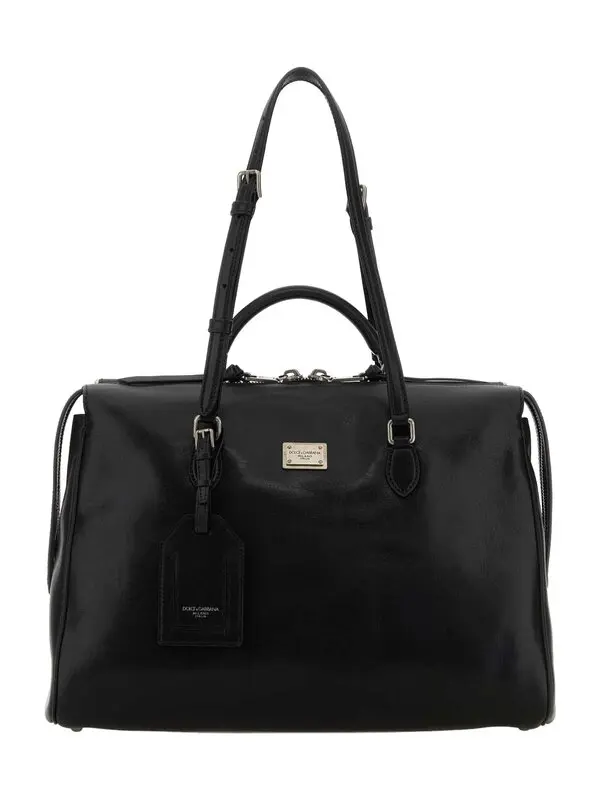 Dolce & Gabbana Vittoria Leather Handbag - Black