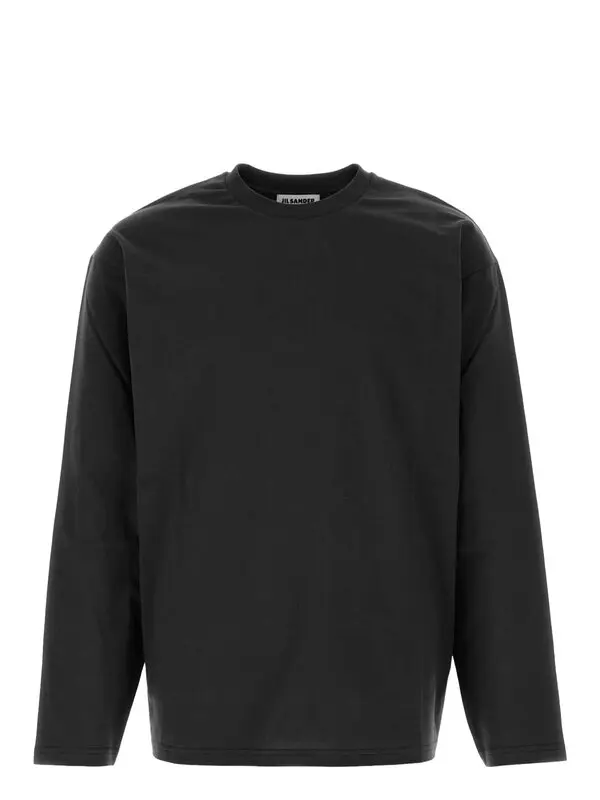 JIL SANDER Slate Cotton T-shirt - Black