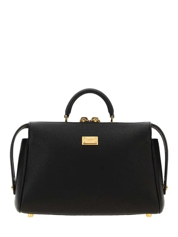 Dolce & Gabbana Vittoria Leather Handbag - Black